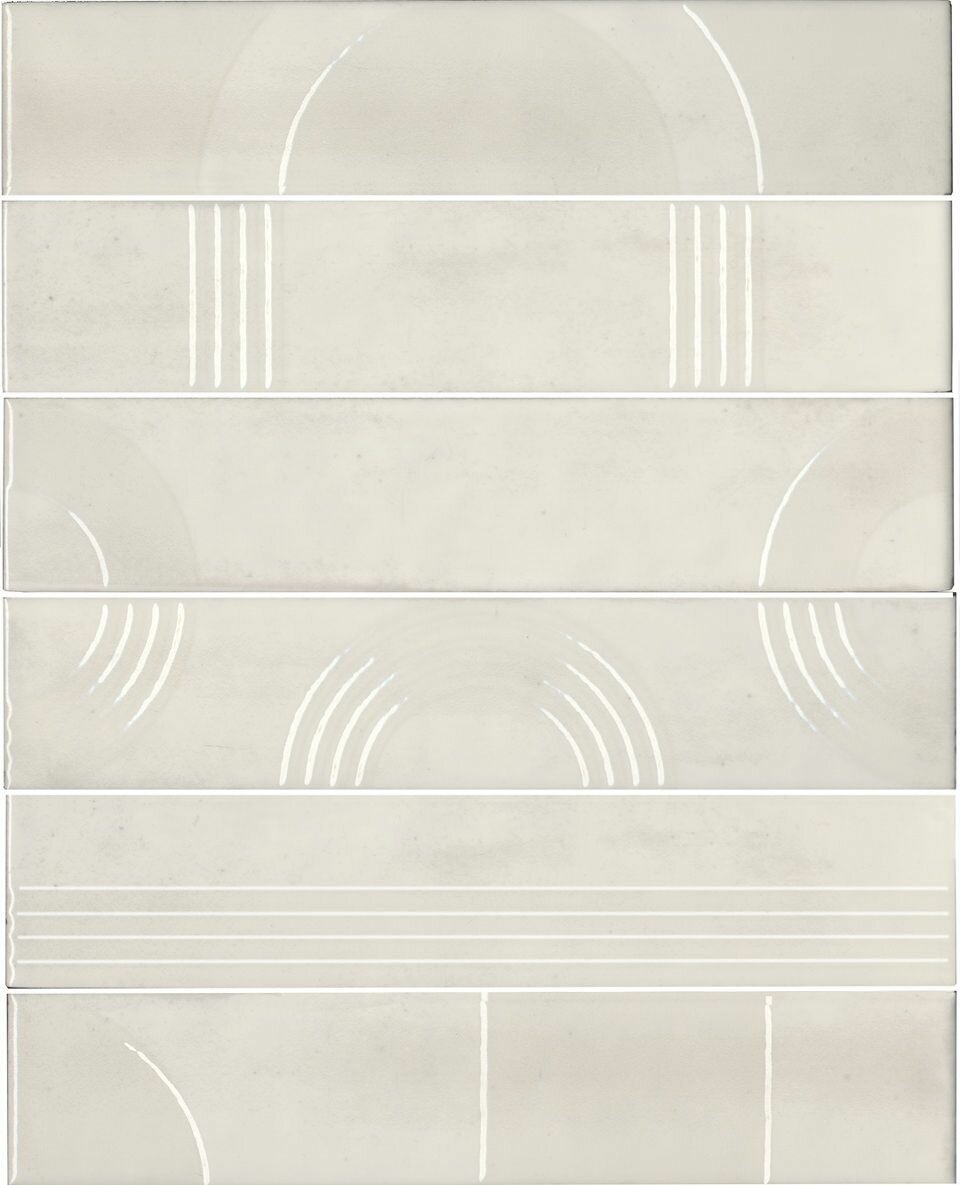 KERAMA MARAZZI Плитка Мажорель белый из 6 частей глянц 36x28,5 10 мм арт. KMP3STA001RN6X (цена за 1 шт)