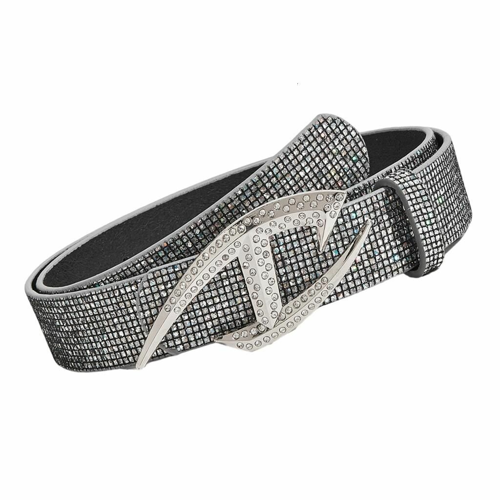 Блестящий вечерний пояс с уникальной пряжкой, - Двойная серебряная блестка