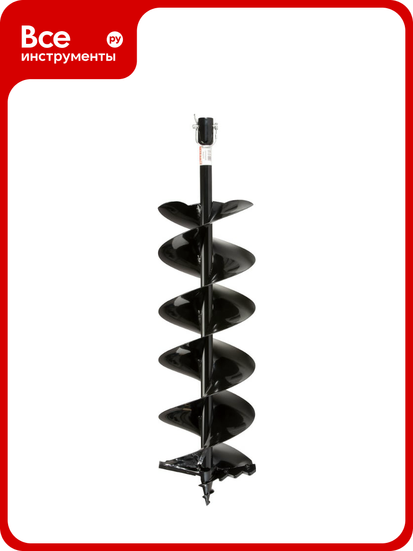 Землебур 200 мм, 80 см, рабочая глубина 55 см Makita E-07319 — двухзаходный шнек для обработки почвы с съёмными ножами