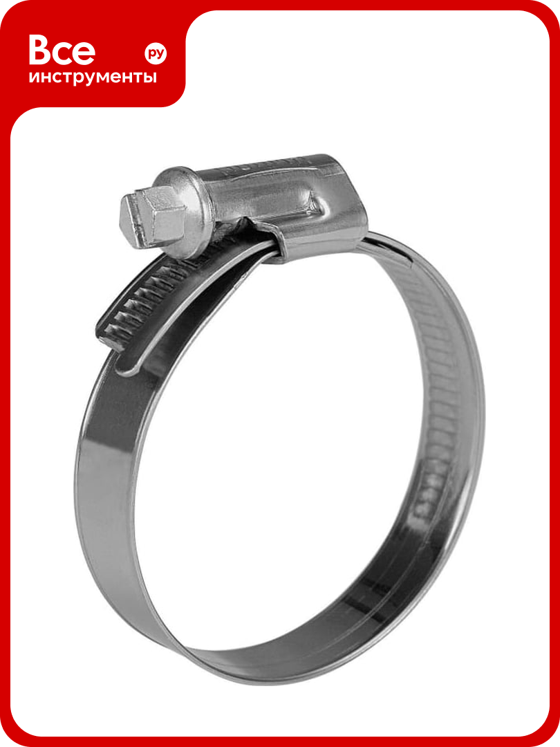 Червячный хомут NORMA TORRO 40-60/9 W2 50 шт. NR-01267702050 из нержавеющей стали по ГОСТ 28191-89 для трубных систем