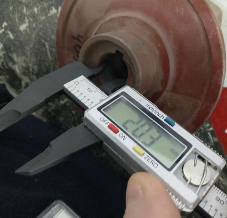 Колесо рабочее-крыльчатка насоса бензинового мотопомпы бензонасоса воды стальное СARVER P3050