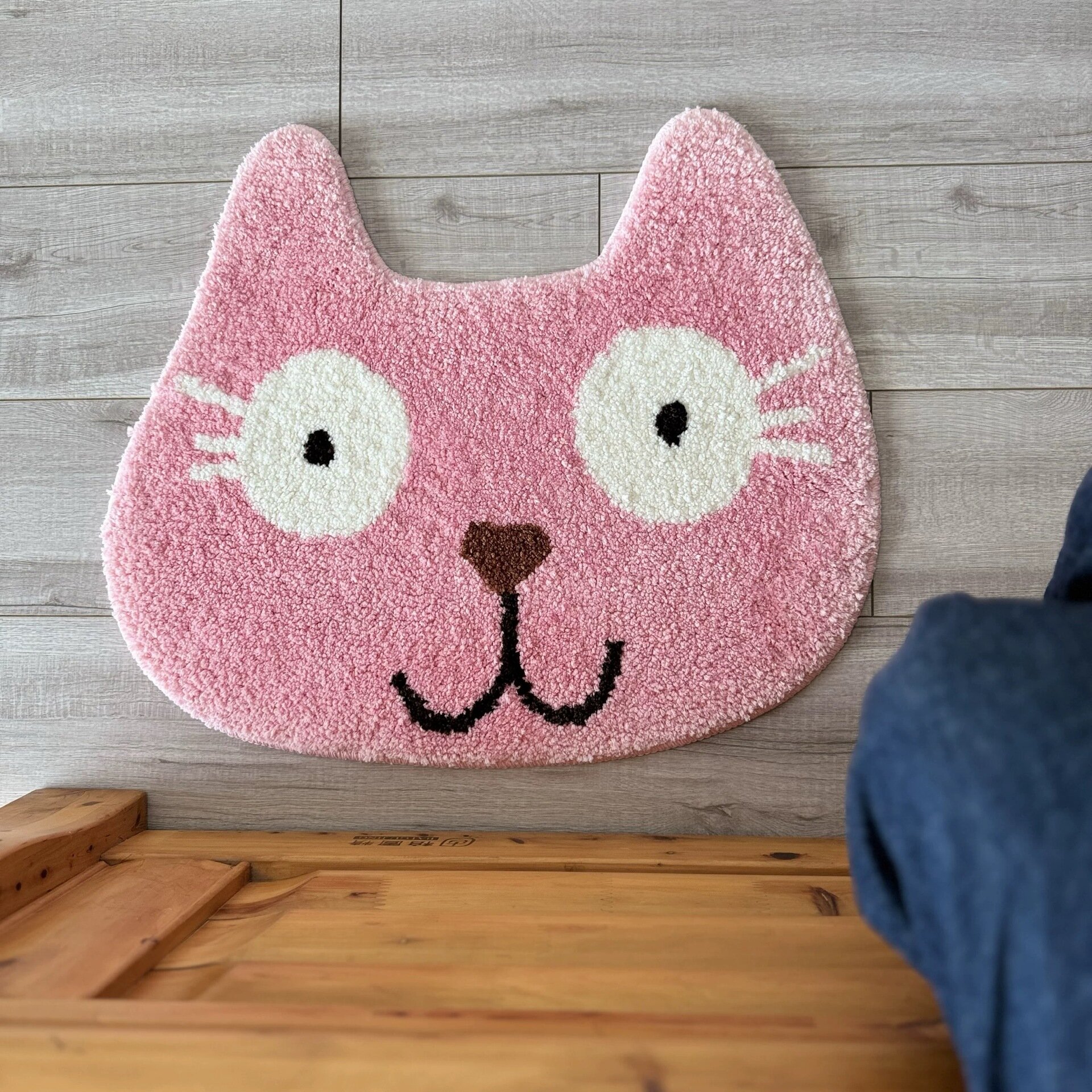 Милый коврик с мультяшным котиком для спальни, впитывающий, нескользящий коврик для ванной, чехол на сиденье унитаза.