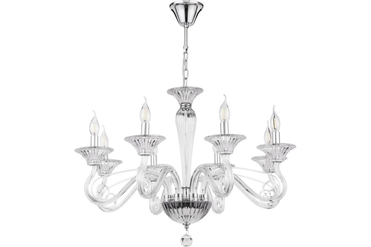 Подвесная люстра MAYTONI "Acqua" DIA010PL-08TR, 8 ламп, мощность 320Вт, хром