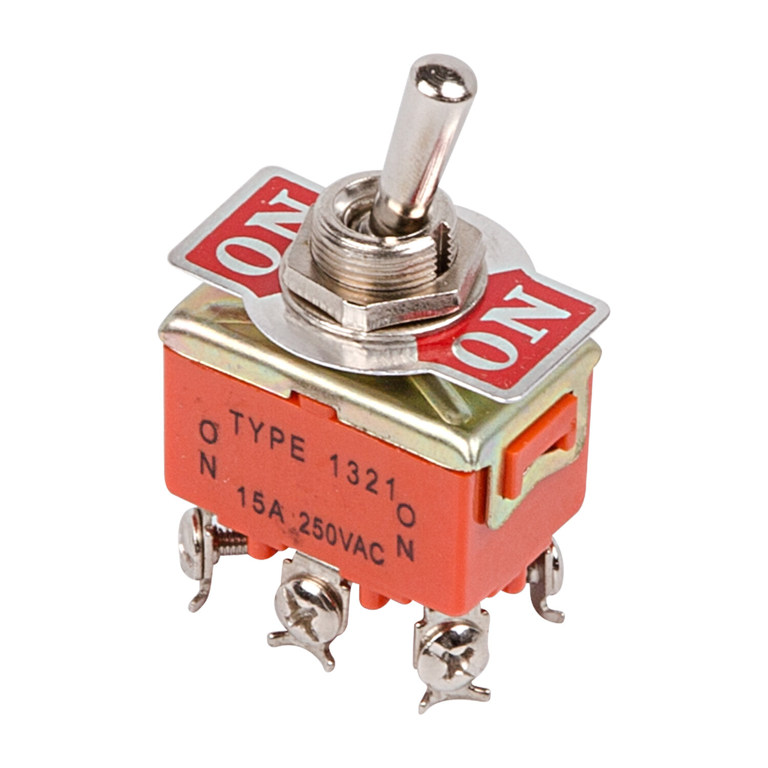 Тумблер 250V 15А (6c) ON-ON двухполюсный (KN-202) REXANT (в упак. 1шт.)