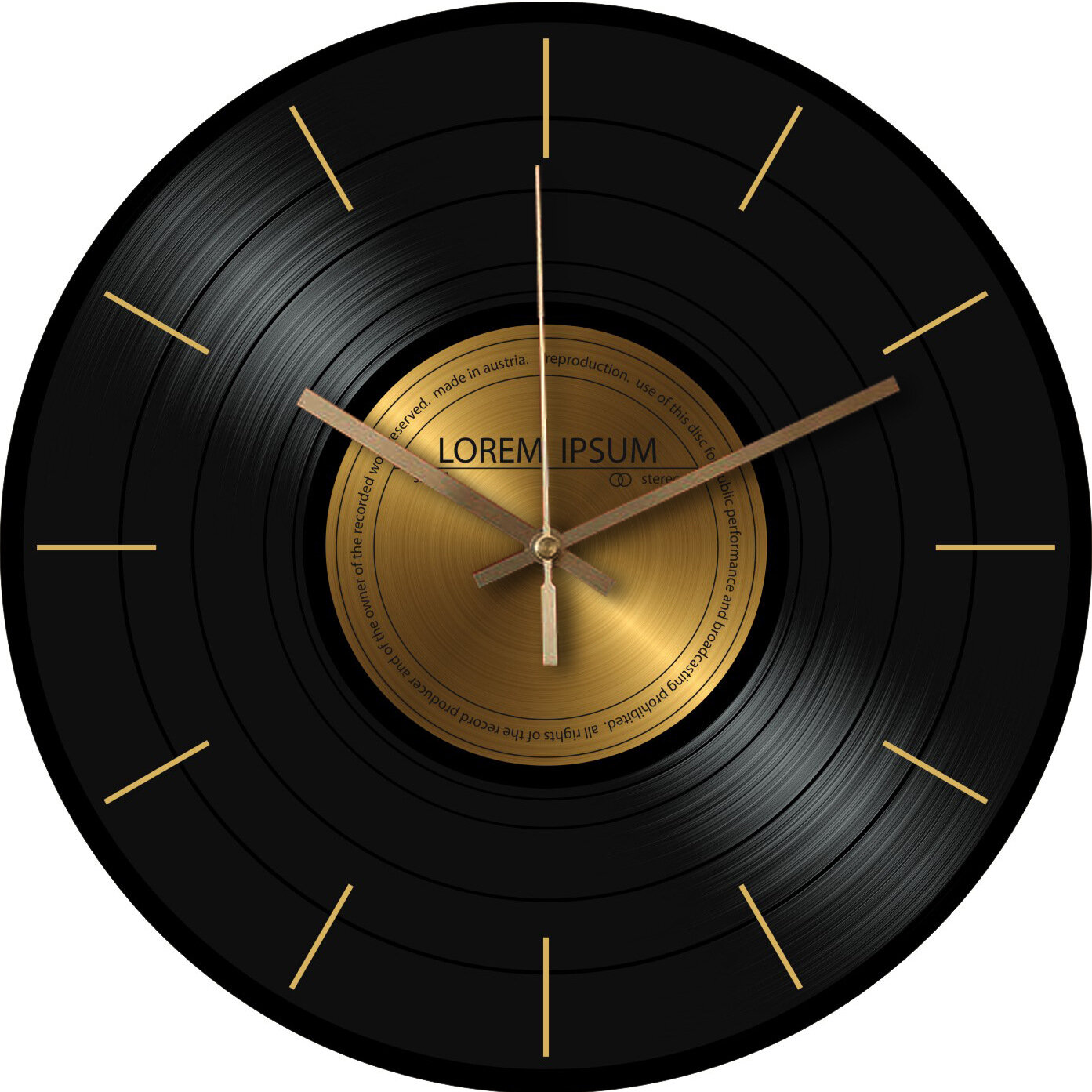 Винтажный стиль американский ретро настенный часы 30 см бесшумные стеклянные часы для гостиной виниловые декоративные часы