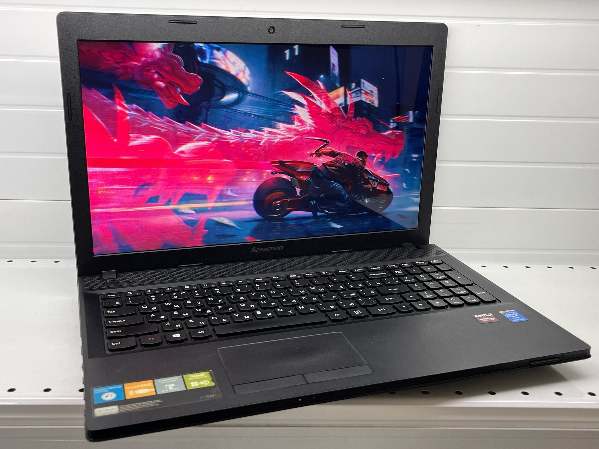 Lenovo G500 20236, Intel Pentium 2020M, RAM 4 ГБ, SSD 128 ГБ, AMD Radeon 8570M, Windows 10, чёрный