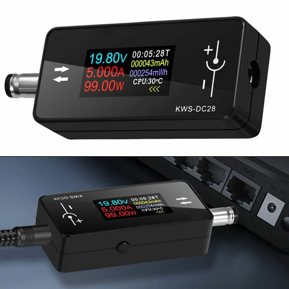 KWS-DC28 Измеритель напряжения и тока, Измеритель мощности с Цифровым дисплеем, Тестер постоянного тока