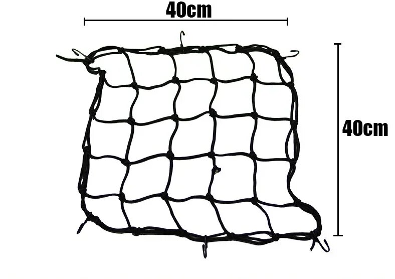 Сетка для мотоцикла 40x40см, черная