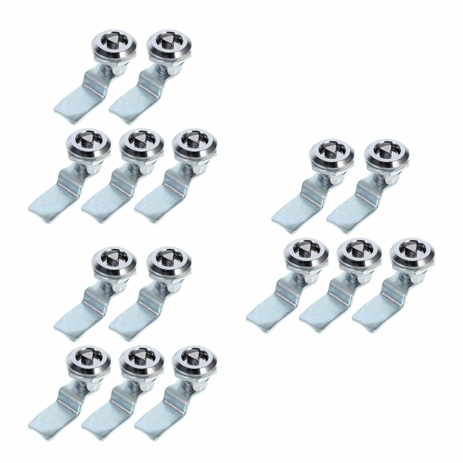 Набор из 15 треугольных замков из цинкового сплава для дверей шкафов и распределительных коробок серебристого цвета