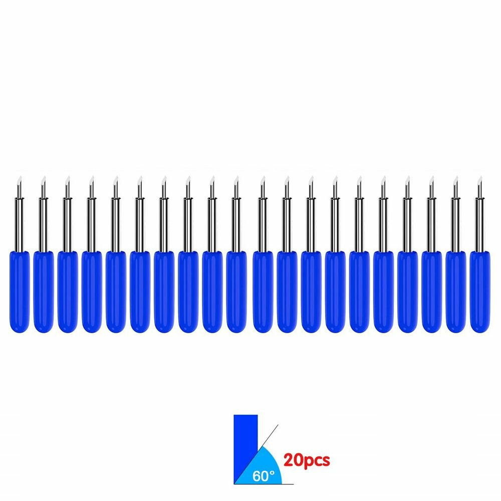 20 шт, набор лезвий плоттера Roland Cricut, лезвия фрезы, виниловый резак, офсетный нож, сменный инструмент для резьбы