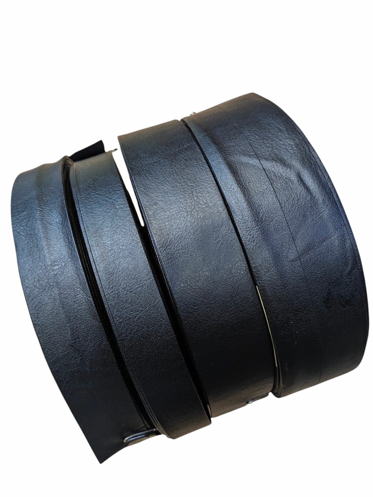 Бейка из искусственной кожи, окантовочная, черная, ширина 3 см, 5 метров