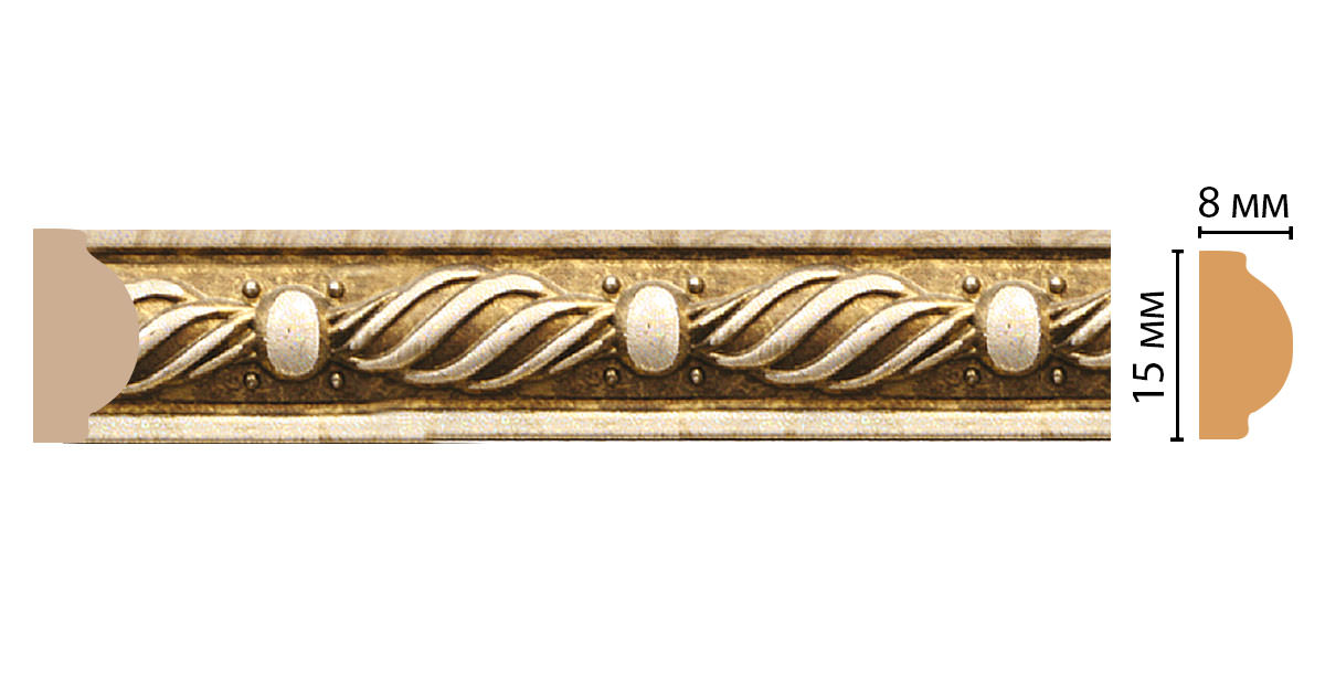 Молдинг Decomaster 130-17 В15хШ8хД2400 мм / Декомастер.