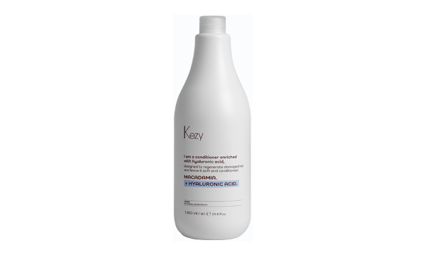 Кондиционер KEZY I am MACADAMIA+HYALURONIC, для восстановления волос, 1000мл