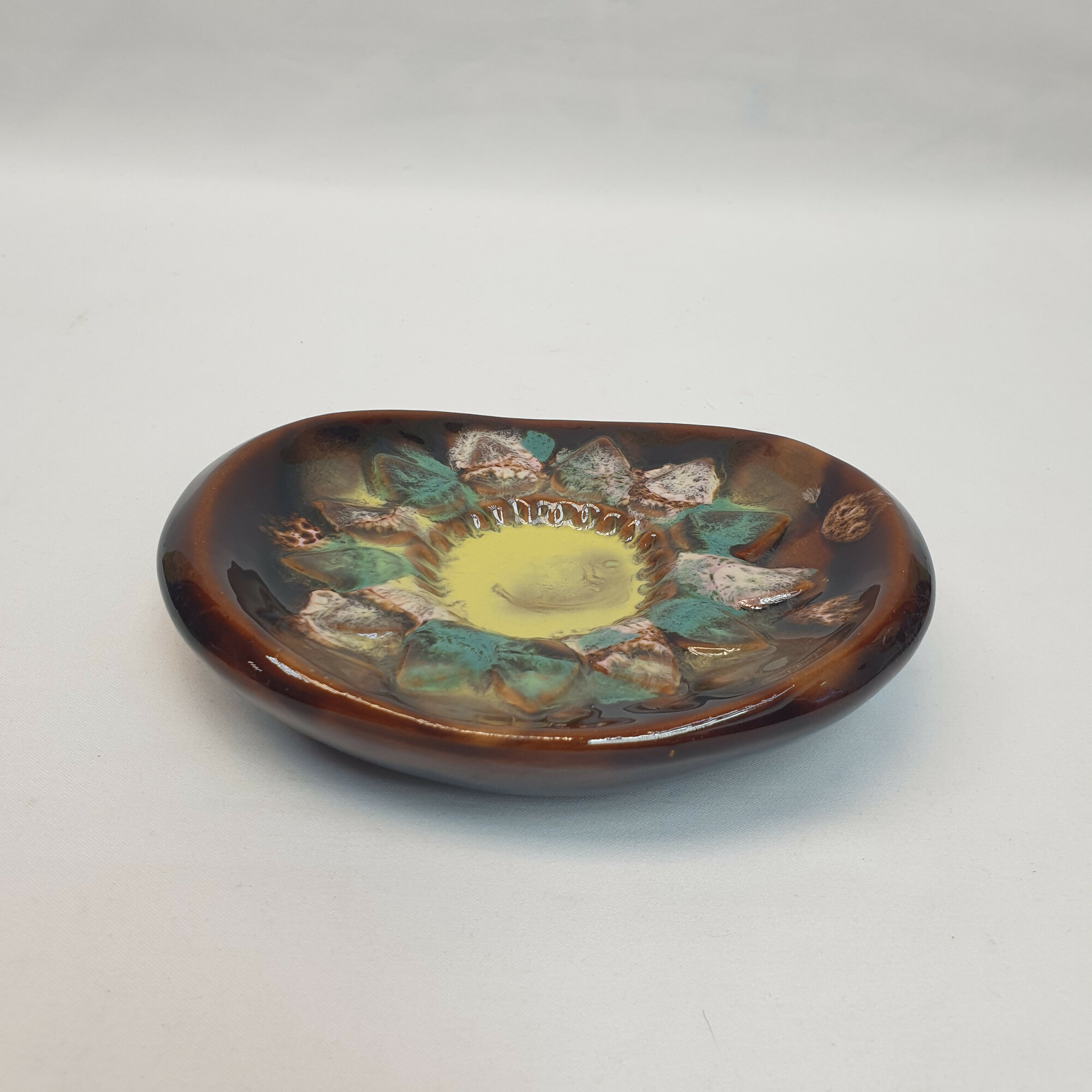 Панно керамическое СССР. Редкое, экспериментальный образец. Цветок. Орловский завод керамики