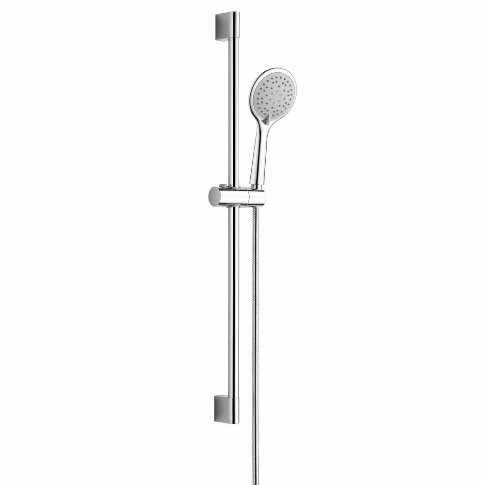 Душевой гарнитур Orange O-Shower OS805cr хром, глянцевый, из нержавеющей стали, 3 режима струи, лейка для душа со шлангом и штангой, с функцией экономии воды