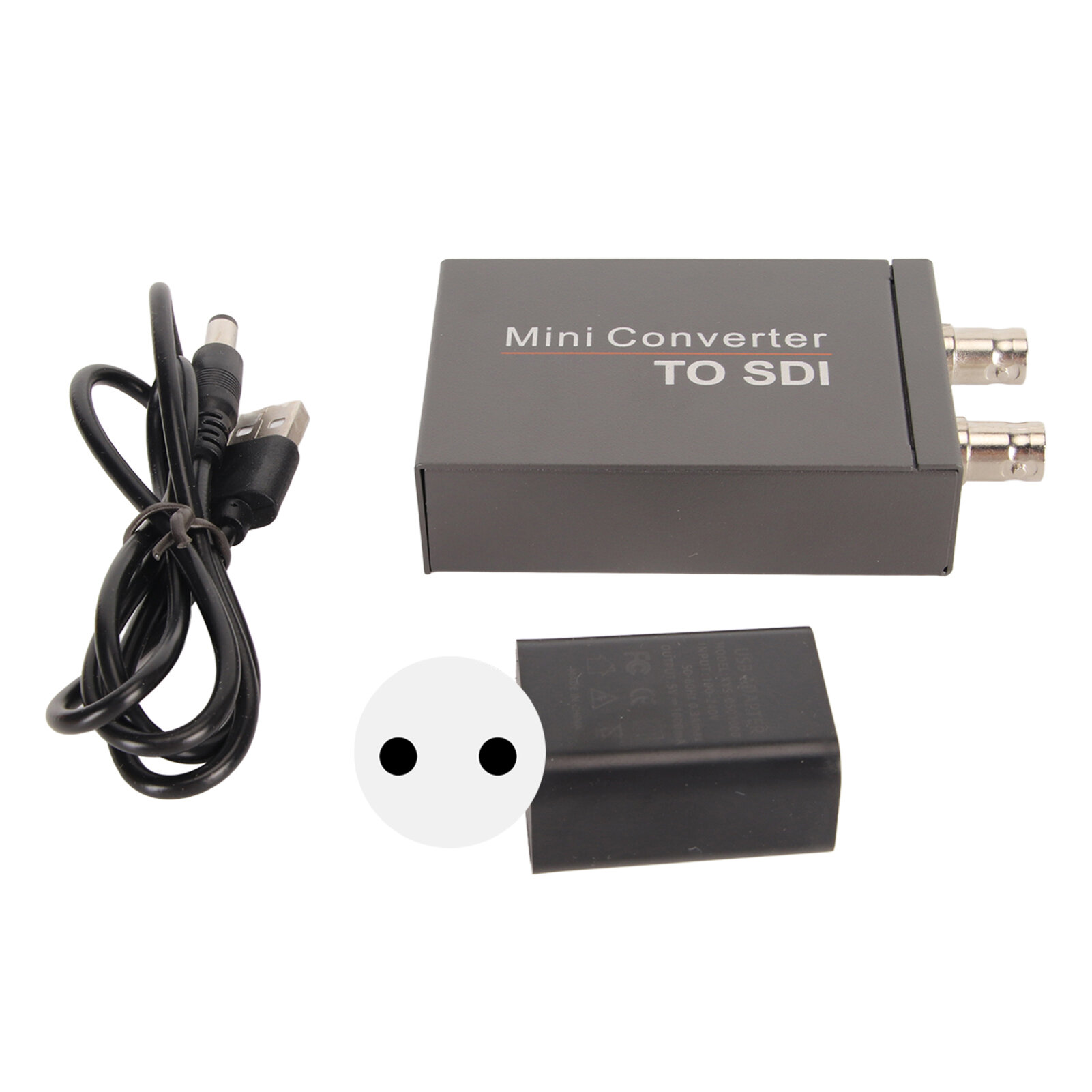 Конвертер HDMI -> SDI, 1 вход -> 2 выхода, поддержка 3G-SDI, автоматическое определение формата (HD/SD-SDI), вилка EU, 100-240В