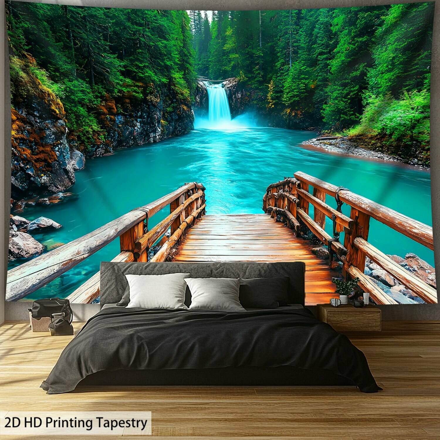 Настенный гобелен Лес Каньон-Фоллс плакат 200cm x 150cm