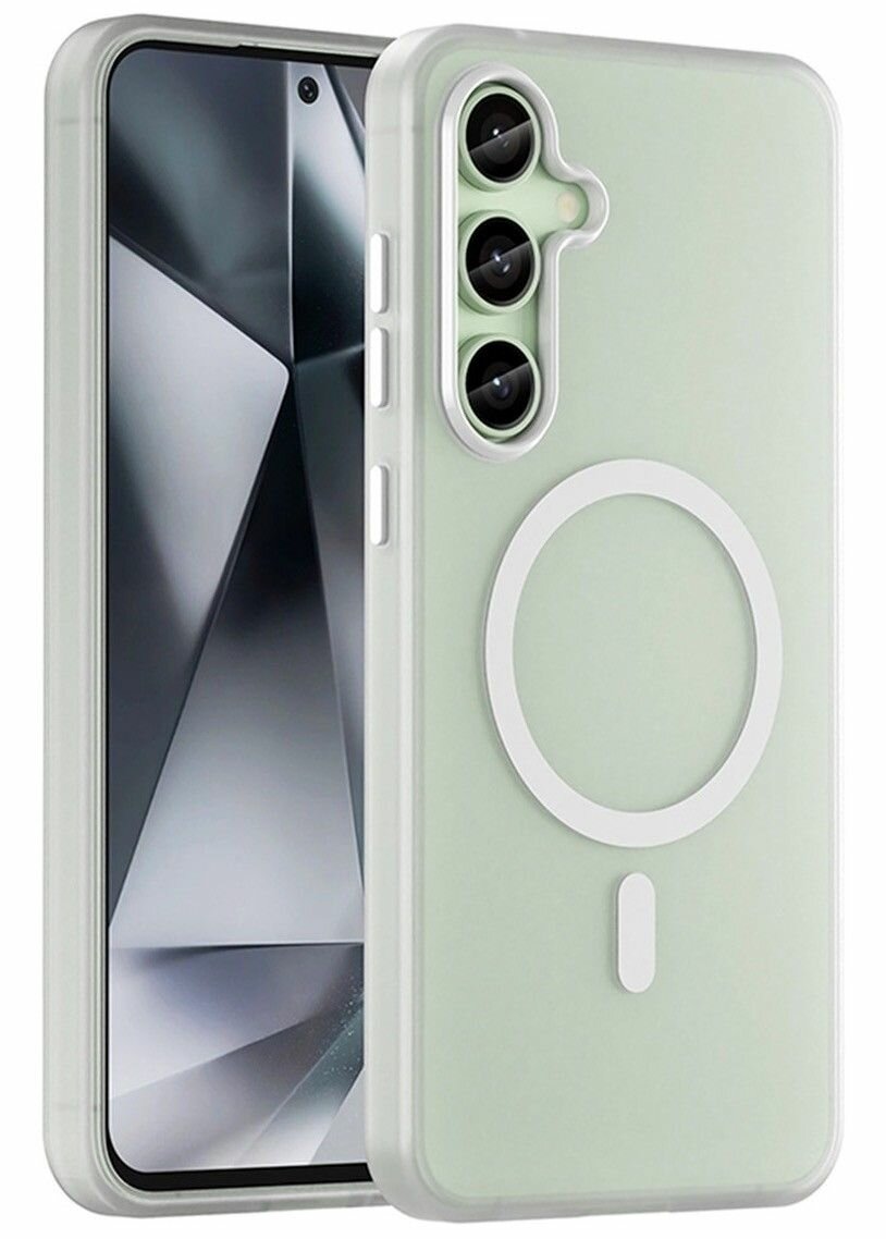 Чехол на Samsung Galaxy S24 FE Magnetic силиконовый матовый прозрачный