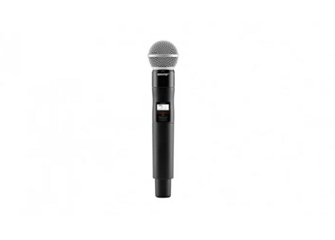 Передатчик Shure QLXD2/SM58 G51 беспроводной ручной с капсюлем SM58, 470-534 МГц, черный