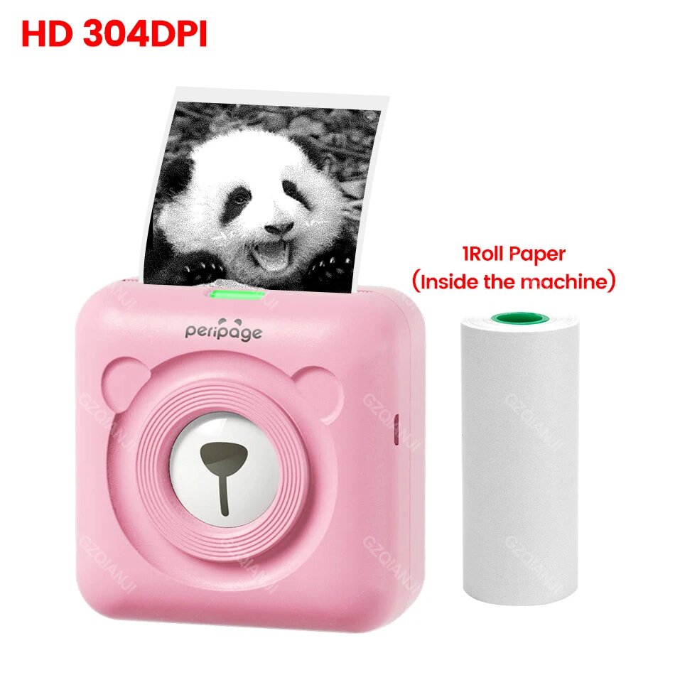 Мини-принтер PeriPage A6 304dpi Фиолетовый Желтый Розовый, HD 304dpi PK