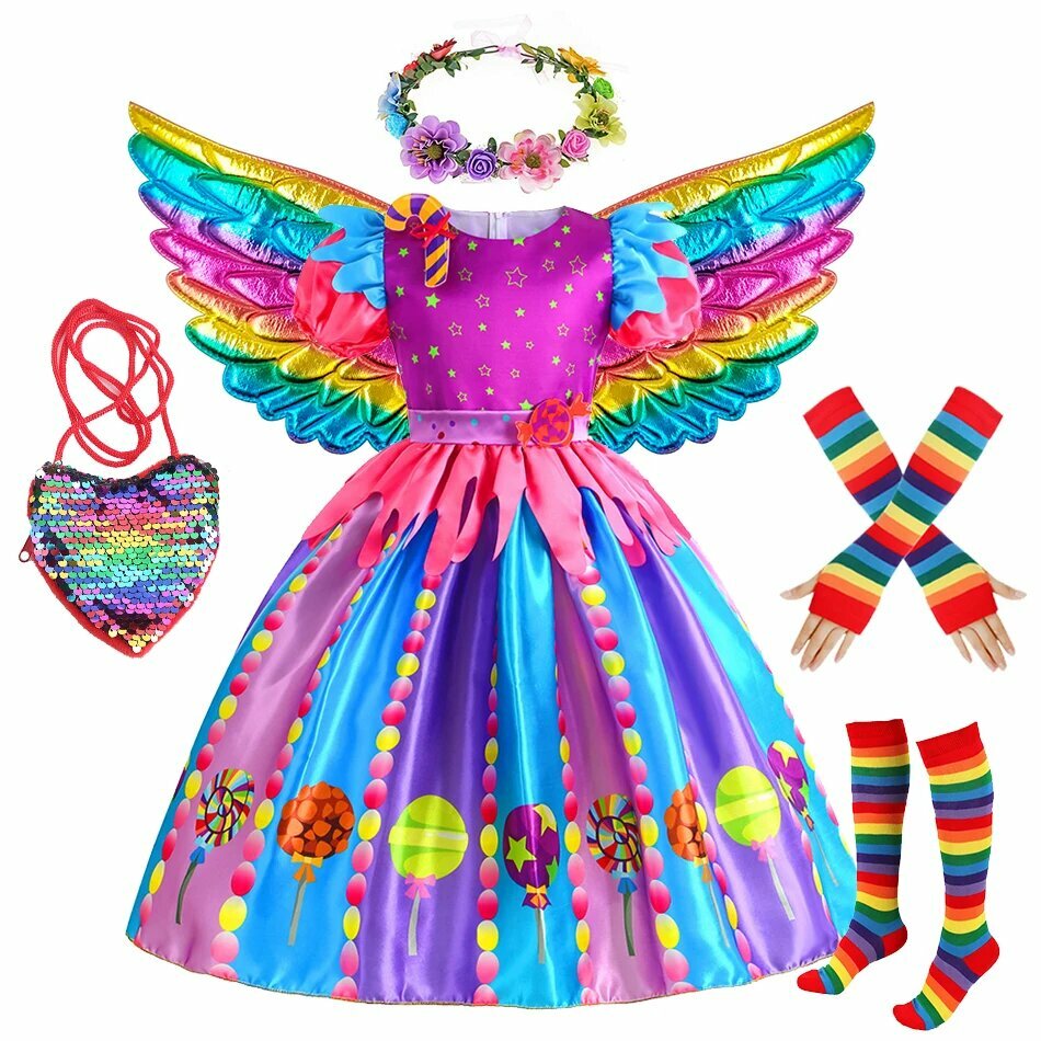 Детское платье оllobebe "Конфеты" 3-8 лет 5-6T Tag-L, Dress Sets 08