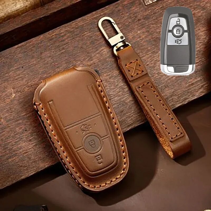 Оригинальный кожаный чехол для автомобильного ключа Ford Bronco 2021-2023, F150 Sasquatch, Ford 4