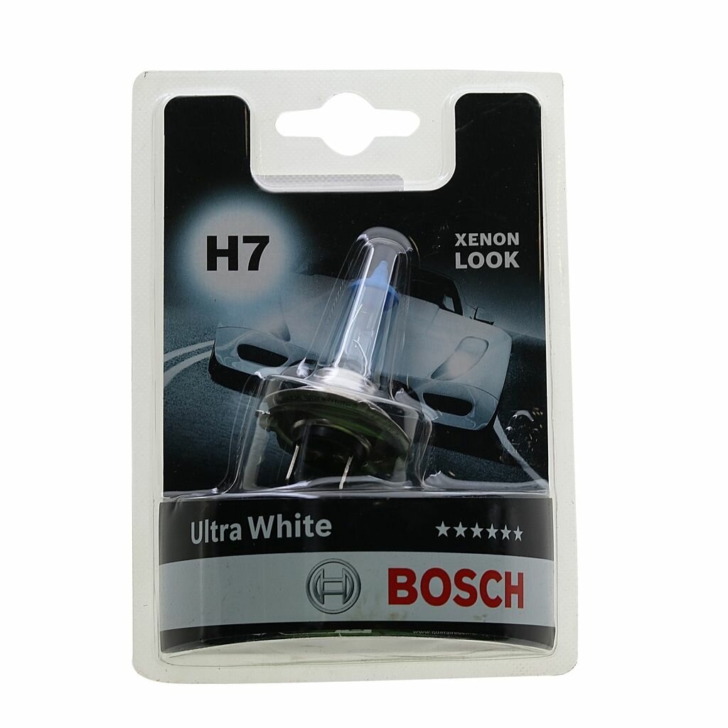 Лампа накаливания, фара дальнего света Ultra White BL, для ВАЗ Лада Калина 1117, 1118, 1119, 2 2192, 2194 арт 1987301153 BOSCH