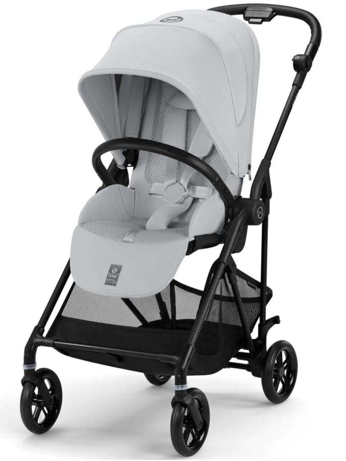 Коляска прогулочная Cybex Melio Carbon Fog Grey с дождевиком 525000045