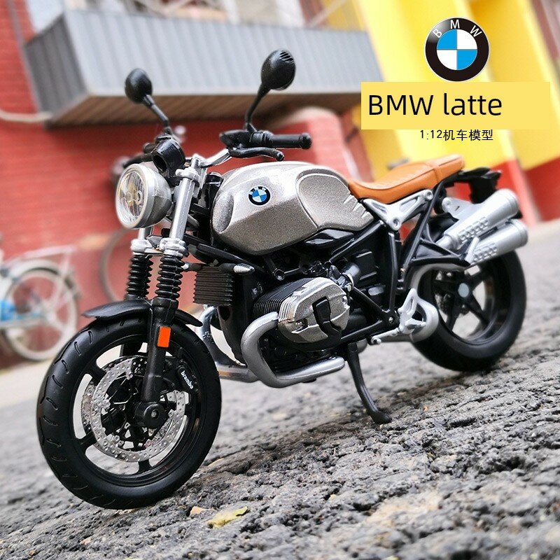 Модель мотоцикла BMW R1200GS Черный Масштаб 1:12 Сплав Алюминий Коллекционная Игрушка