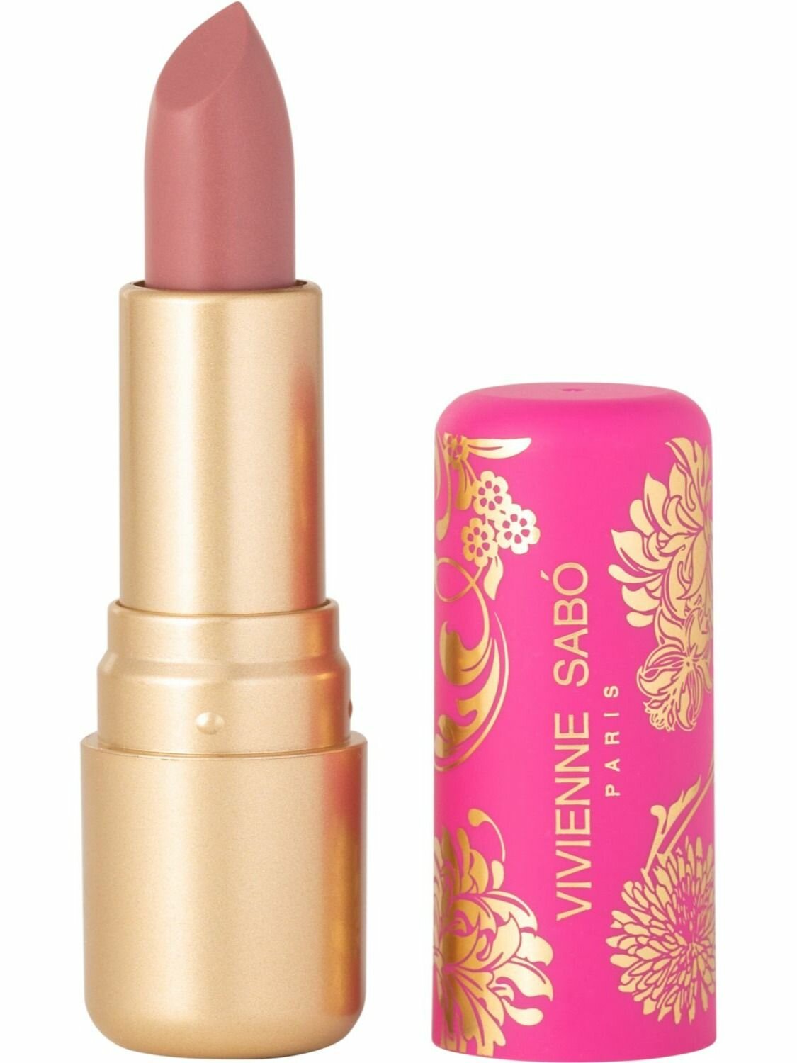 Vivienne Sabo Помада бальзам для губ Тон 07 Нюдовый натуральный Balm Fantaisie питательный, полупрозрачный глянцевый, с ягодным ароматом, матовый футляр с изящными узорами 4 мл.