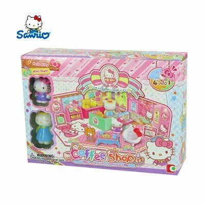 Кукольный домик Hello Kitty Cafe Playset KT50083 для девочек, набор игрушек с мини-аксессуарами для кофе, подарок на