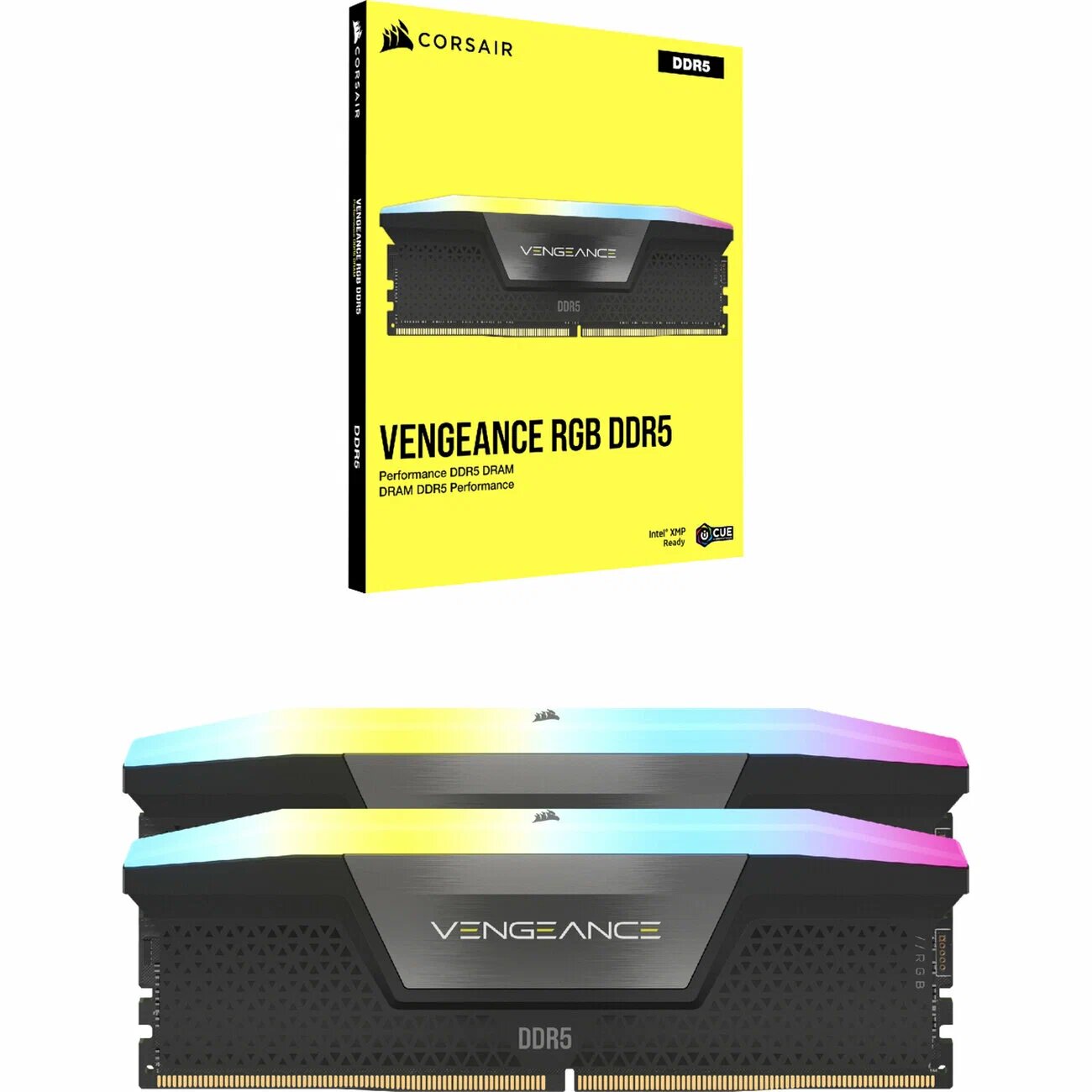 Оперативная память Corsair Vengeance RGB 96 ГБ (2x48), DDR5, 7000 МГц, CMH96GX5M2B7000C40, Black