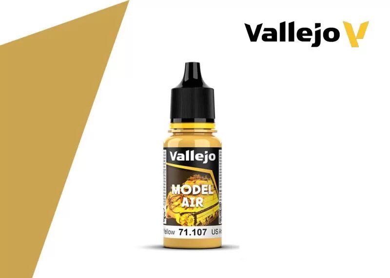 Краска Vallejo Model Air US INTERIOR YELLOW 17мл. 71.107 акриловая