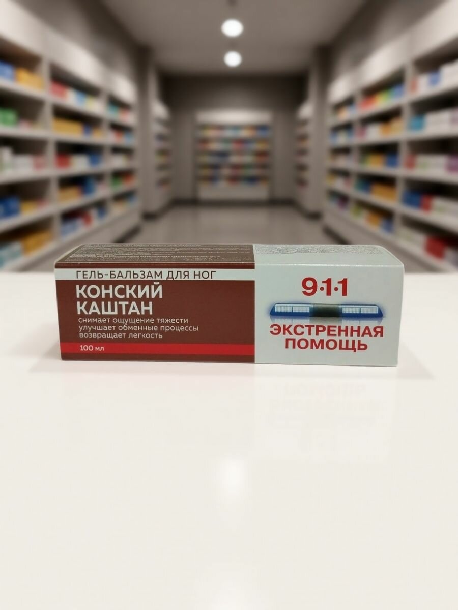 Экстренная помощь Конский каштан гель-бальзам для ног 100 мл - 1 шт