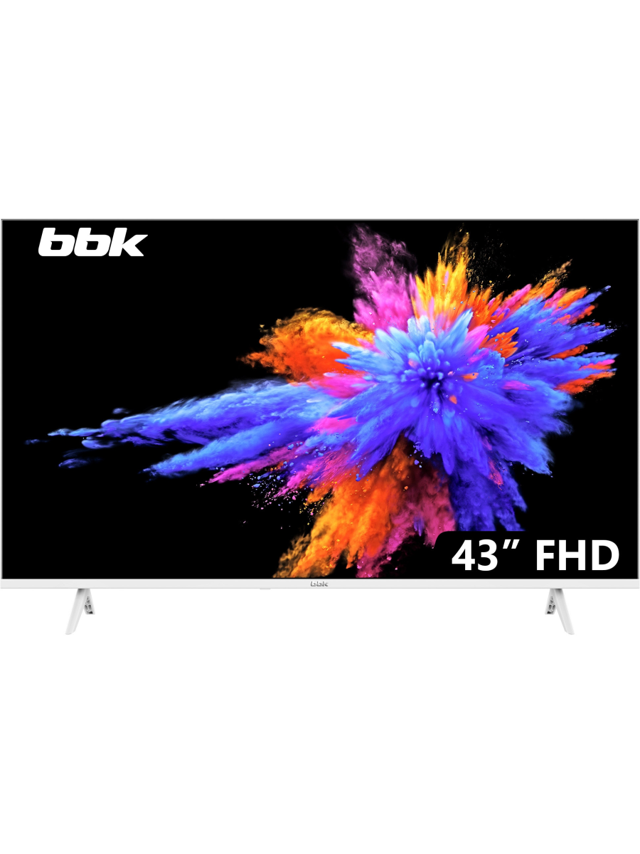 Телевизор BBK 43LEM-1054/FTS2C (W) 43" LED, FULL HD, белый