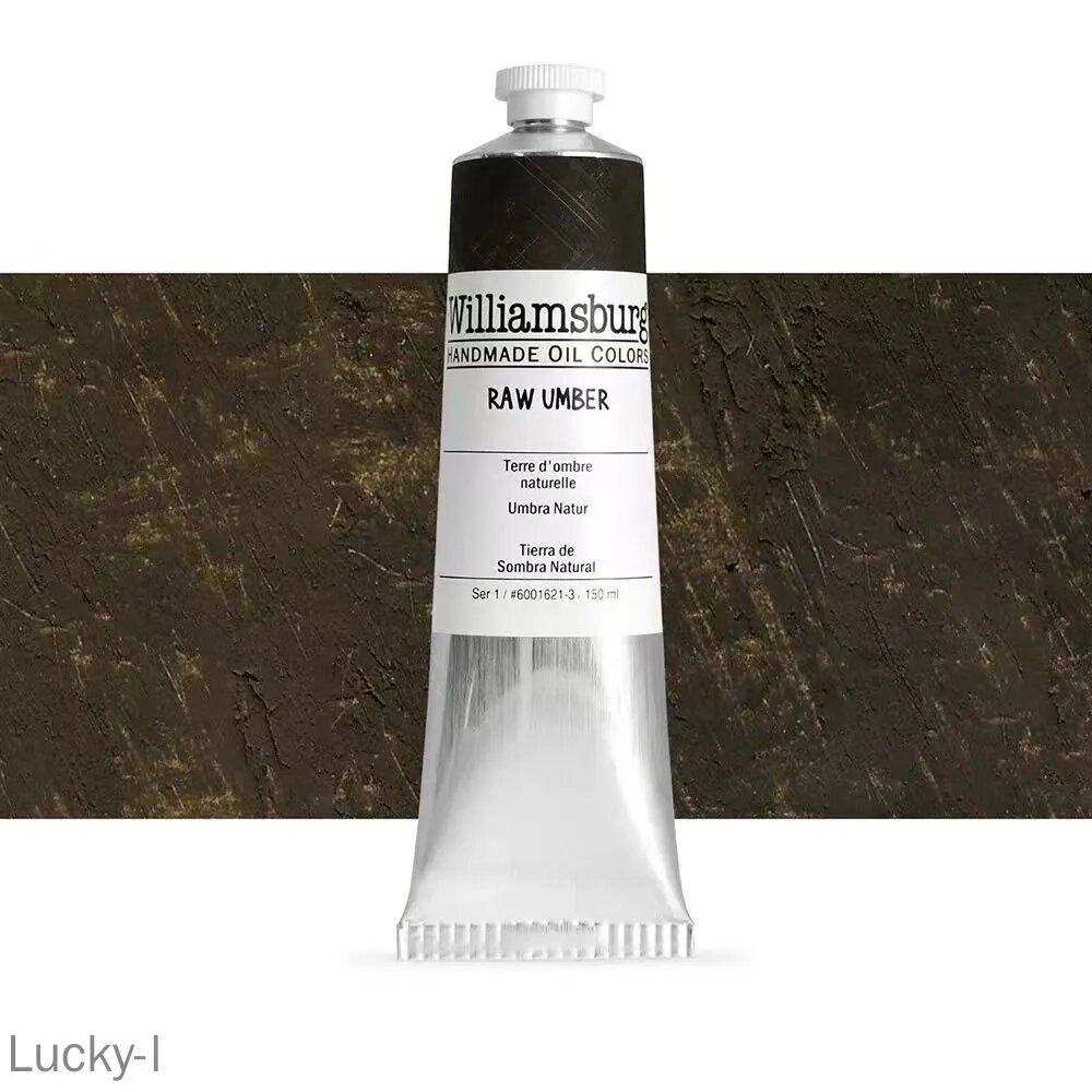 Краска масляная Williamsburg Raw Umber 1 шт, 37.1621 мл. для художников, в тубе