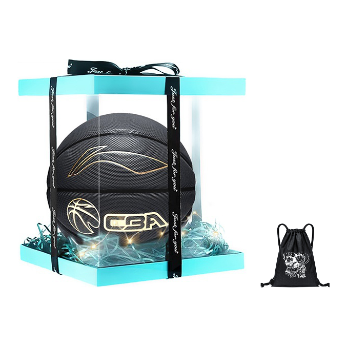Баскетбольный мяч унисекс Li Ning CBA Collection Pu черный золотой, размер 7, CN