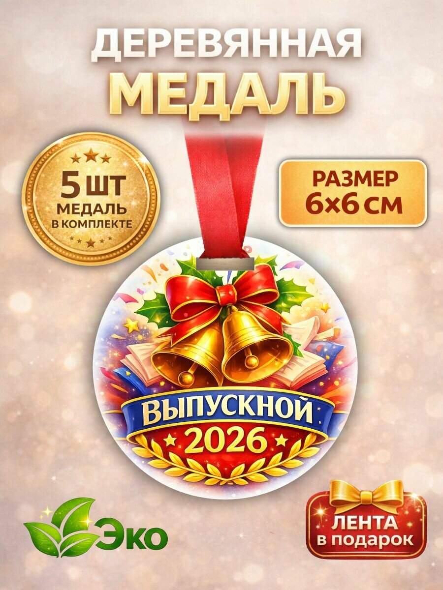 Медаль выпускник (5 штука) подарок