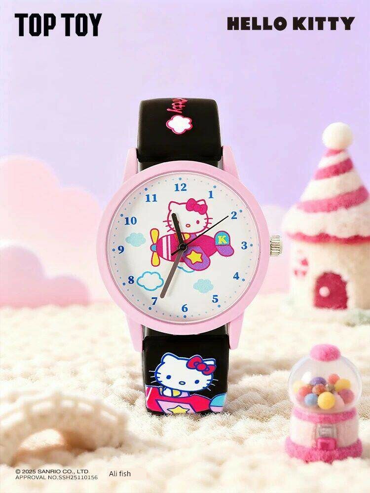 Наручные часы TOPTOY HelloKlitty 24-часовые: модный сюрприз-бокс, трендовая игрушка-часы, подарок на день рождения для