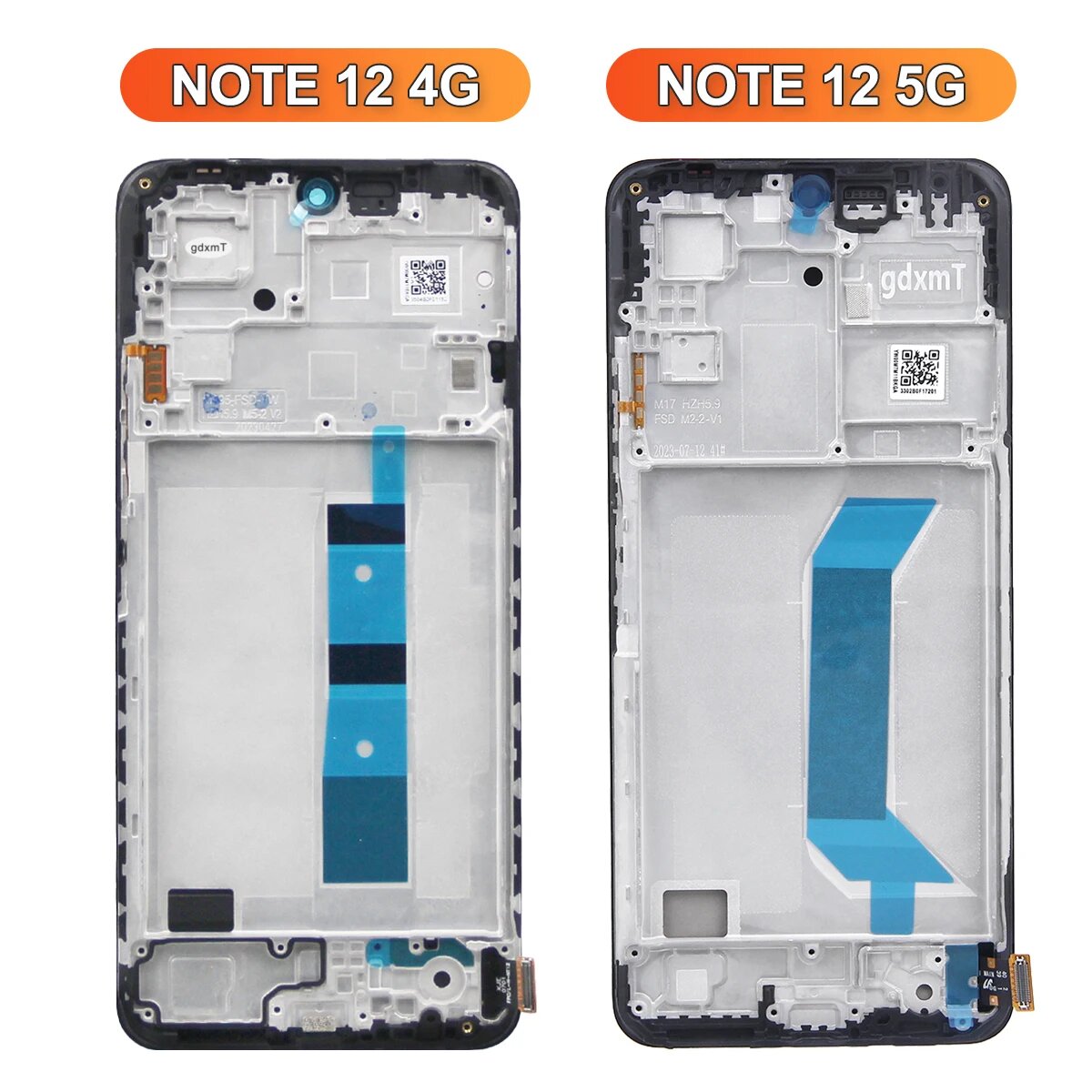 AMOLED экран Xiaomi Redmi Note 12 4G Black Frame