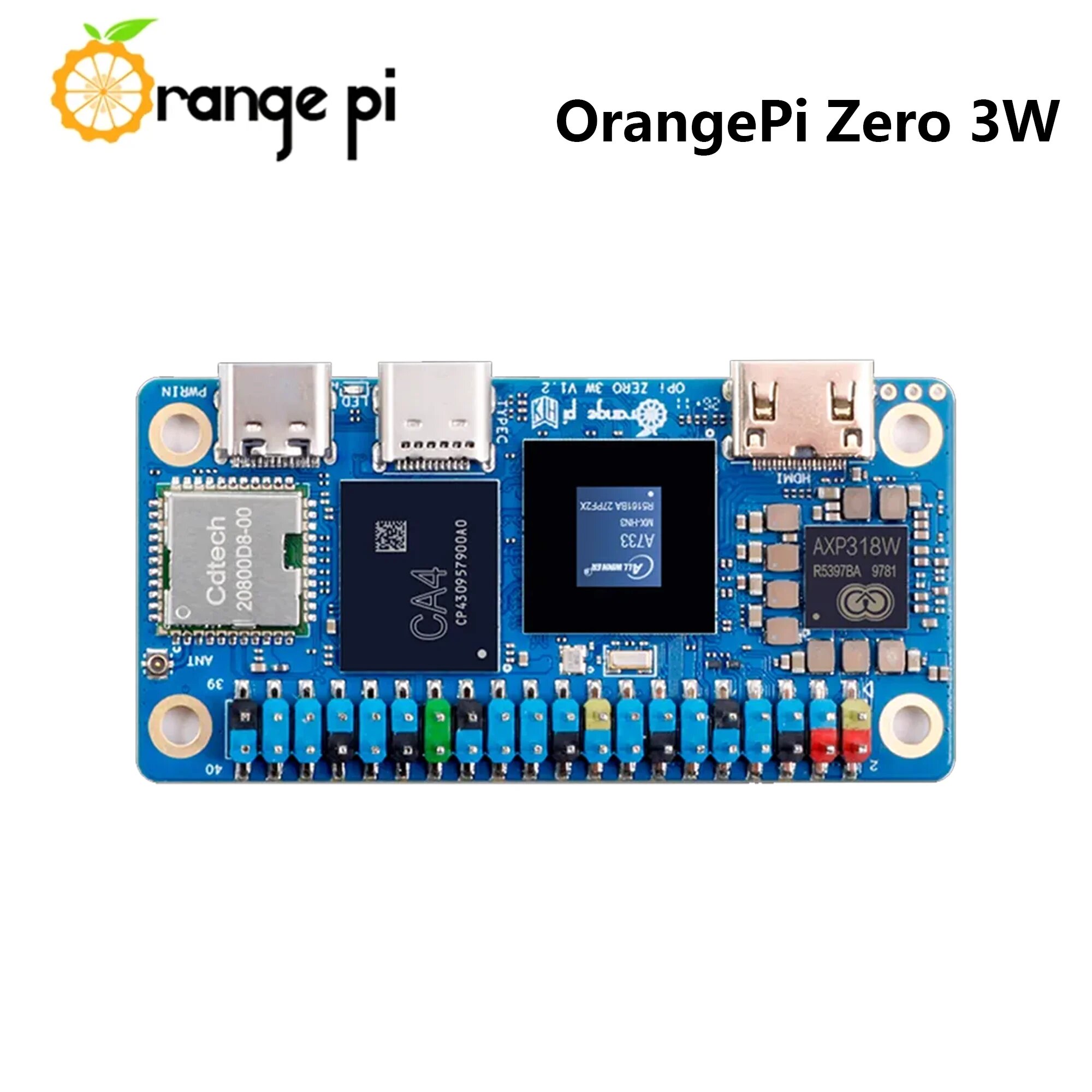 Orange Pi Zero 3W, 12GB RAM, оранжевая плата