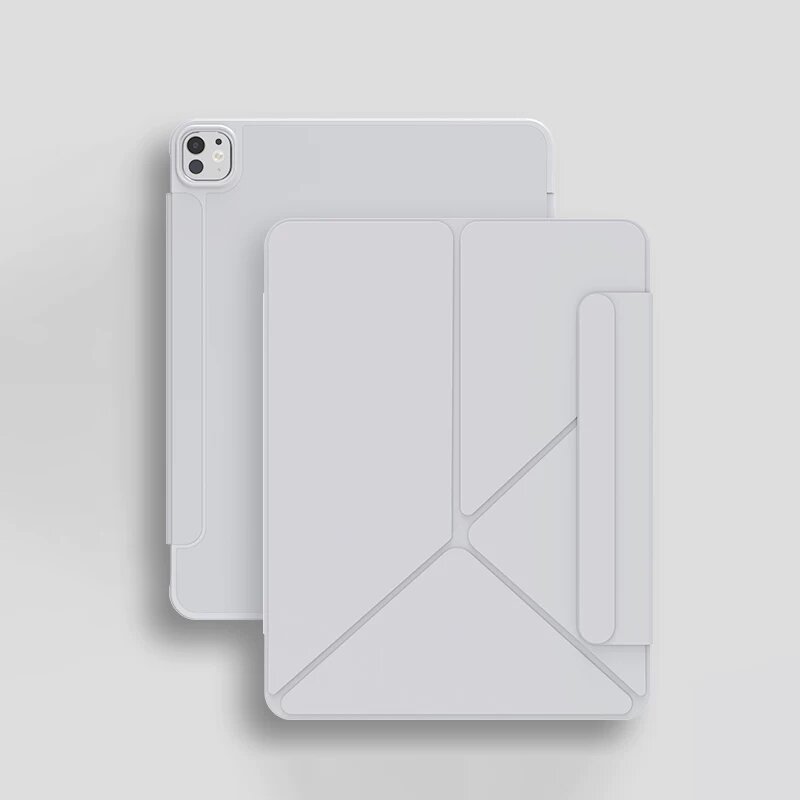 IPad Air 2024 11-дюймовый полный чехол с К-сгибом - Нежно-серый, без магнита