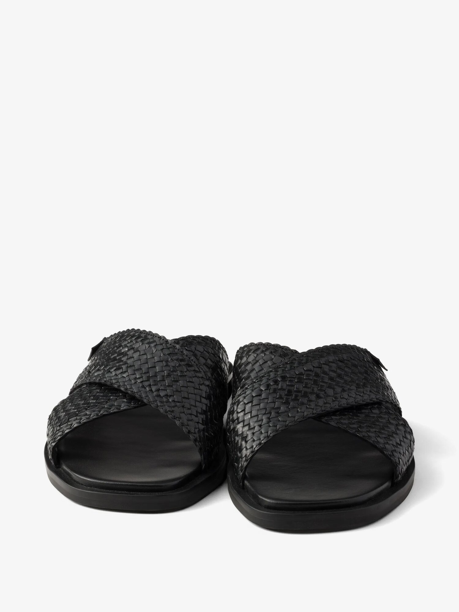 Босоножки Prada Crisscross slides, размер 7 UK, black — фото 1
