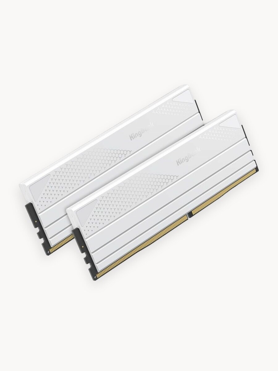 KingBank White Star Blade Модуль памяти DDR5 6000MHz 16GB UDIMM New White Heatsink DRAM (Hynix A-die C28)*2