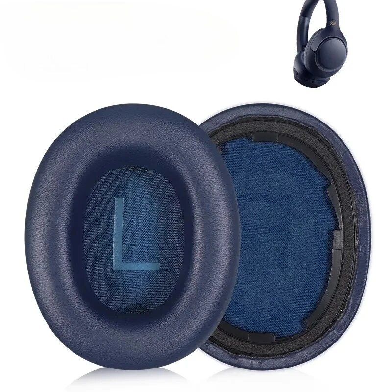 Сменные амбушюры и подушечки для оголовья для наушников QCY H3/H3 Lite Blue PU Leather