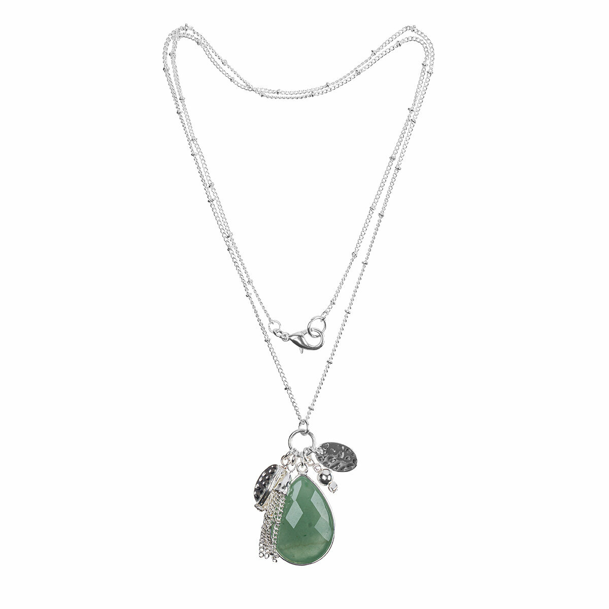 Колье GREEN AVENTURINE Fiore Luna *LN5126 RG/S