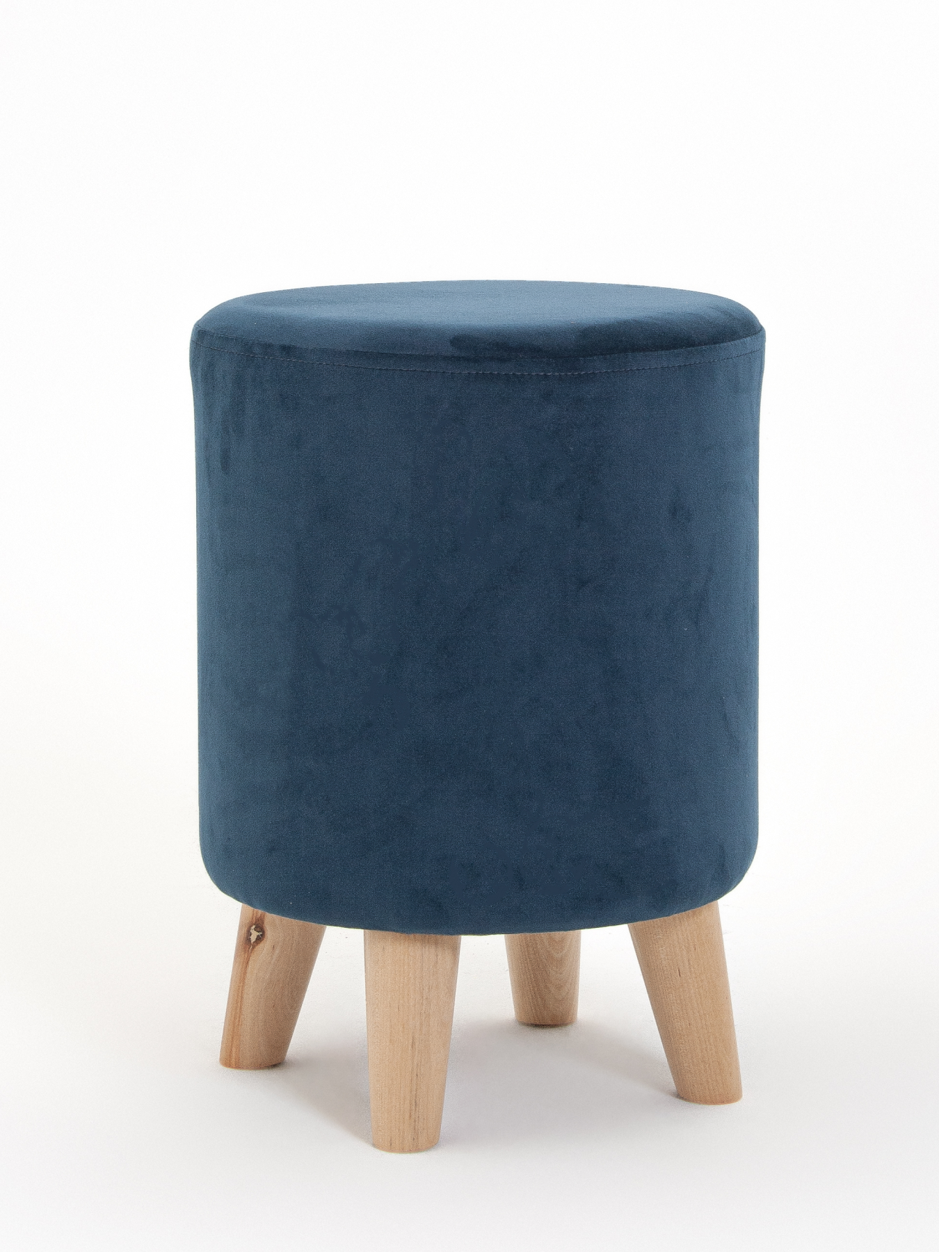 Пуфик в прихожую "Элегия", велюр антивандальный синий, 33х33х45 см.