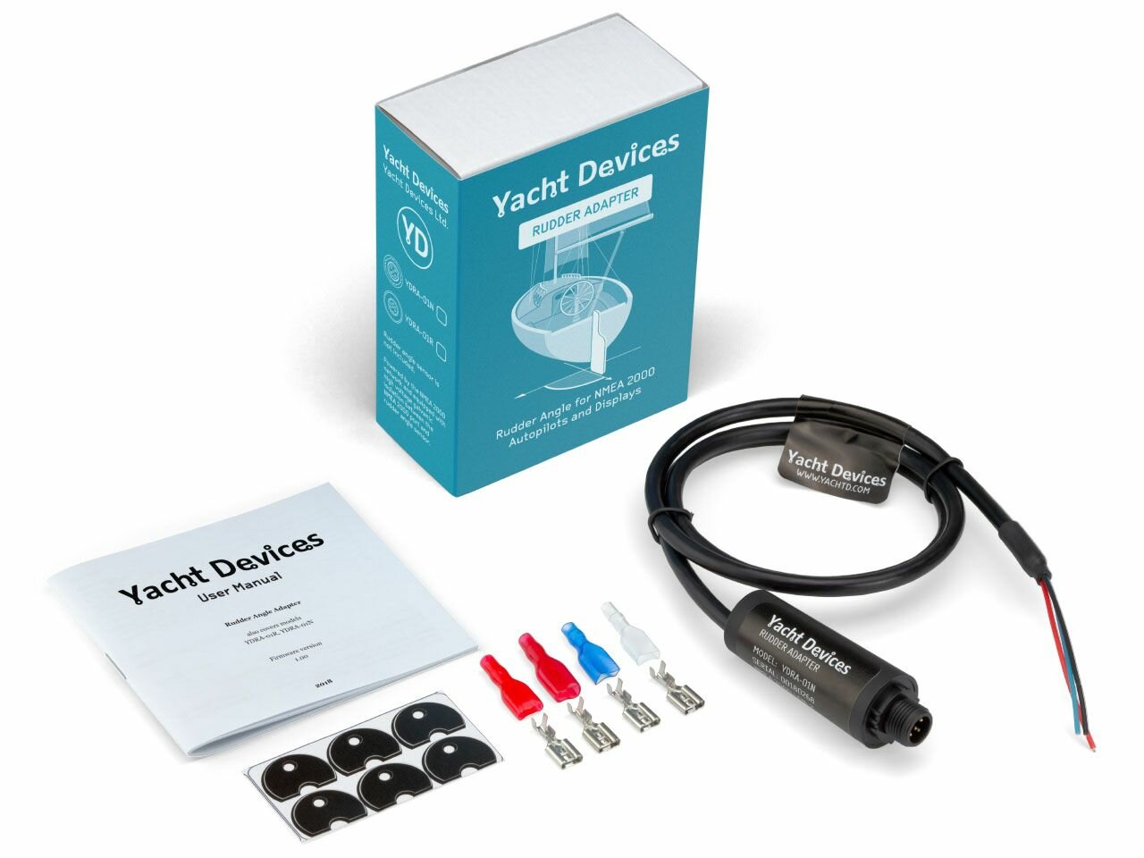 Адаптер Yacht Devices YDRA-01R, для датчиков угла пера руля, черный, NMEA2000, тип разъема Sea Talk NG