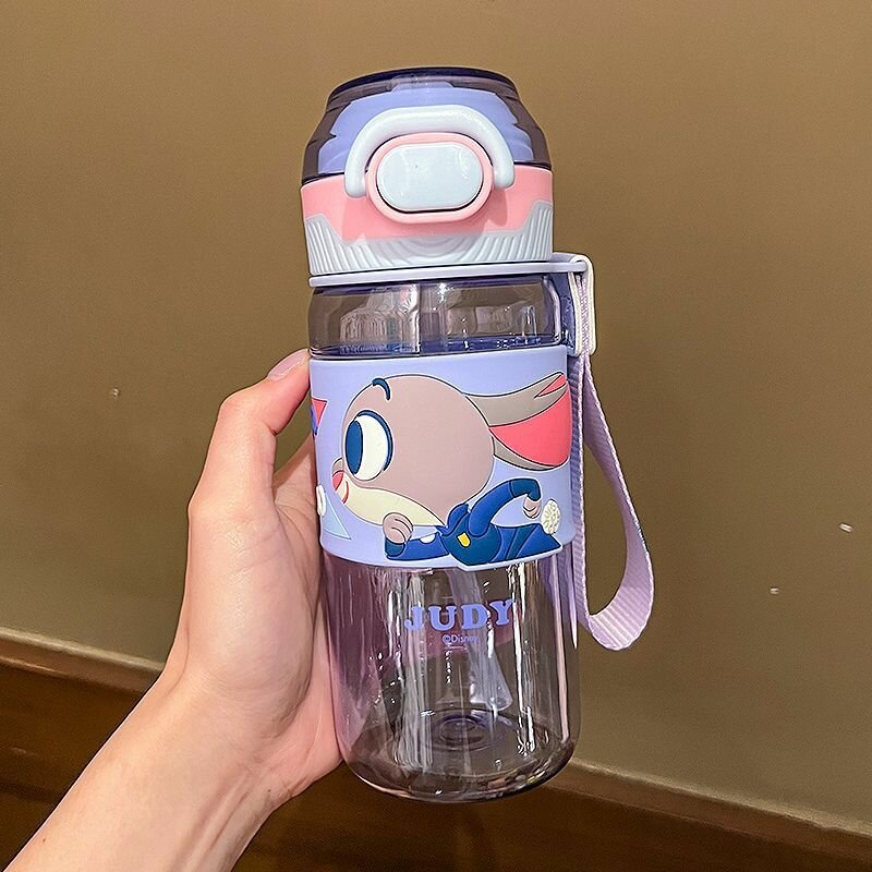 Stitch 2024 новый стакан для воды для прогулок летом детский студенческий стакан для воды портативный термостойкий и противопадающий стакан с трубочкой