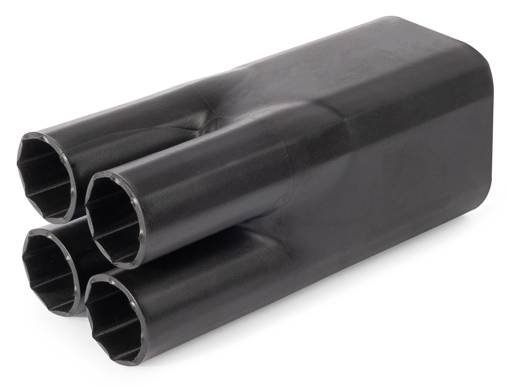 Перчатка термоусаживаемая КВТ 4ТПИнг-70/120 для 4 жильных кабелей, черный, 70/120мм², 1шт. / электрика